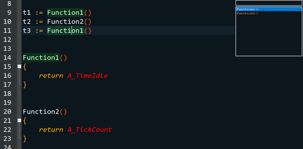 Navigating To Subroutines Functions Methods · Issue 5 · Zero Plusplusvscode Autohotkey
