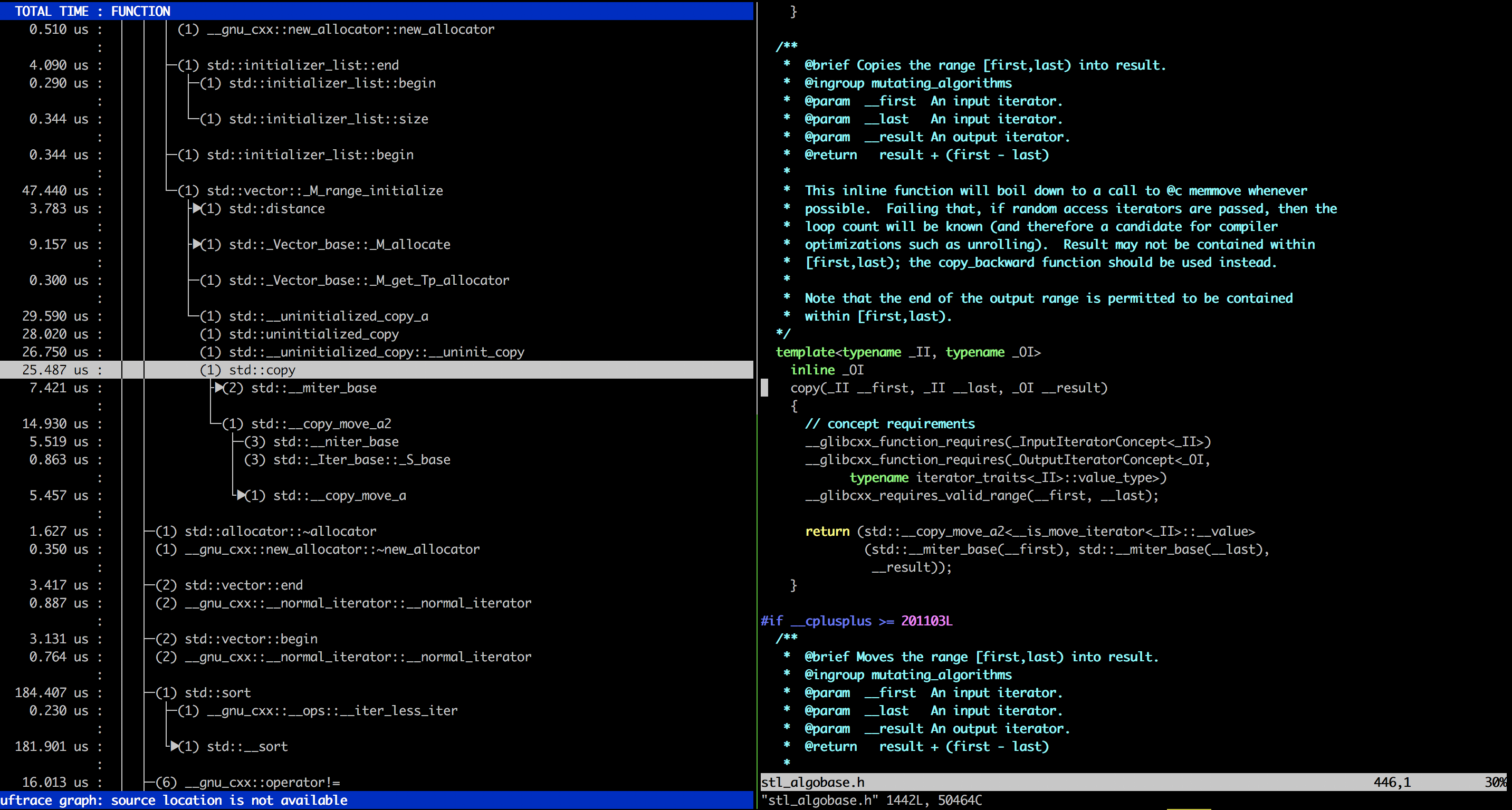 Showing the source code in a splitted panel with tui display · Issue ...