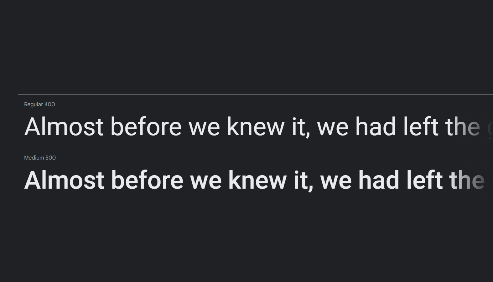 Bold text in comments looks almost identical to normal text in fallback ...