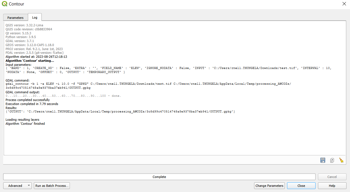 Contour from Elevation raster to temporary file ERRORS · Issue #54375 · qgis/QGIS · GitHub
