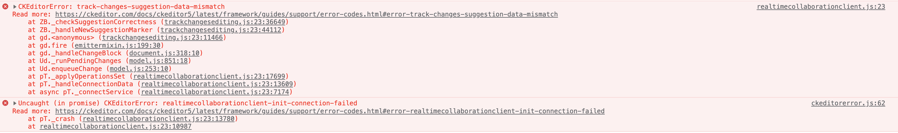 track-changes-suggestion-data-mismatch · Issue #11508 · ckeditor/ckeditor5 · GitHub