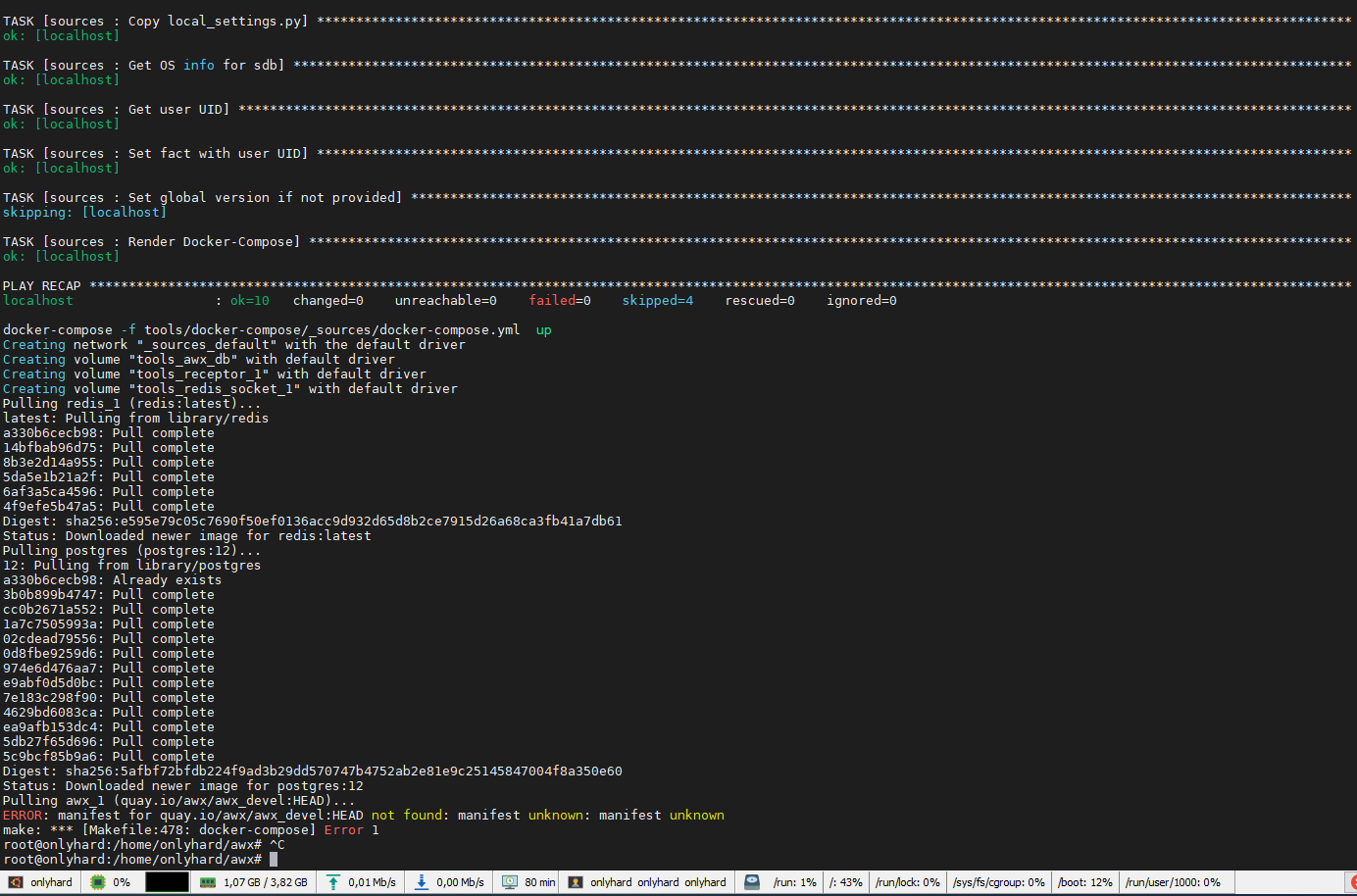 Re: [ansible/awx] ERROR importing cache manifest from quay.io/awx/awx ...