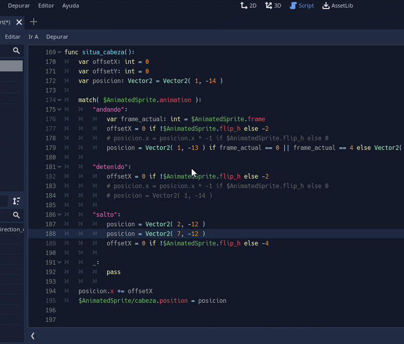 The script editor does not remember vertical scrolling when Separate Distraction Mode is enabled ...