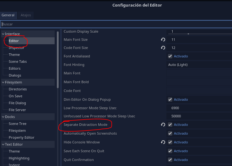 The script editor does not remember vertical scrolling when Separate Distraction Mode is enabled ...