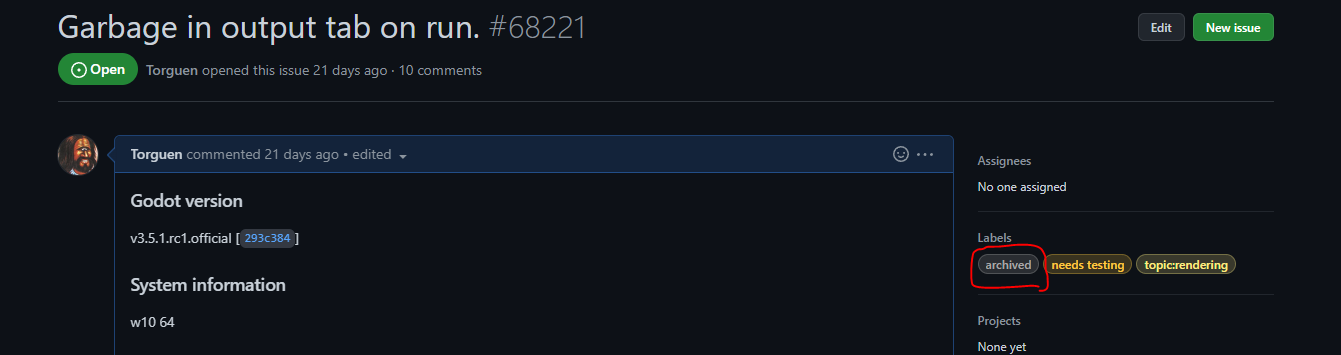Warnings And Occasionally Garbage In Output Tab On Run · Issue 68221 · Godotenginegodot · Github
