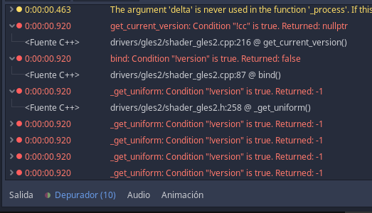 Warnings and occasionally garbage in output tab on run. · Issue #68221 · godotengine/godot · GitHub