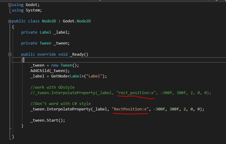 Bug With Tween Property Reference In C · Issue 33301 · Godotenginegodot · Github