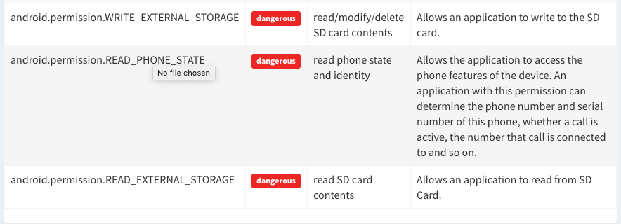 Android permissions marked as risky ? · Issue #130 · mCodex/react-native-sensitive-info · GitHub