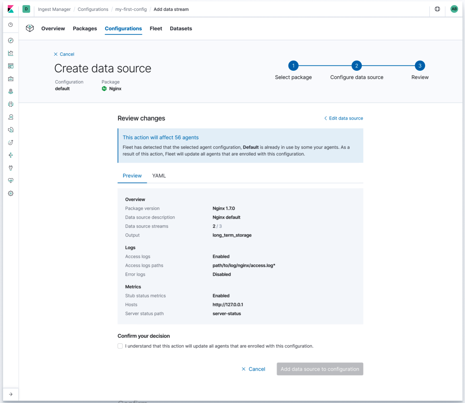 [Ingest] Agent configuration - create data source UI - step 3 · Issue #57956 · elastic/kibana ...