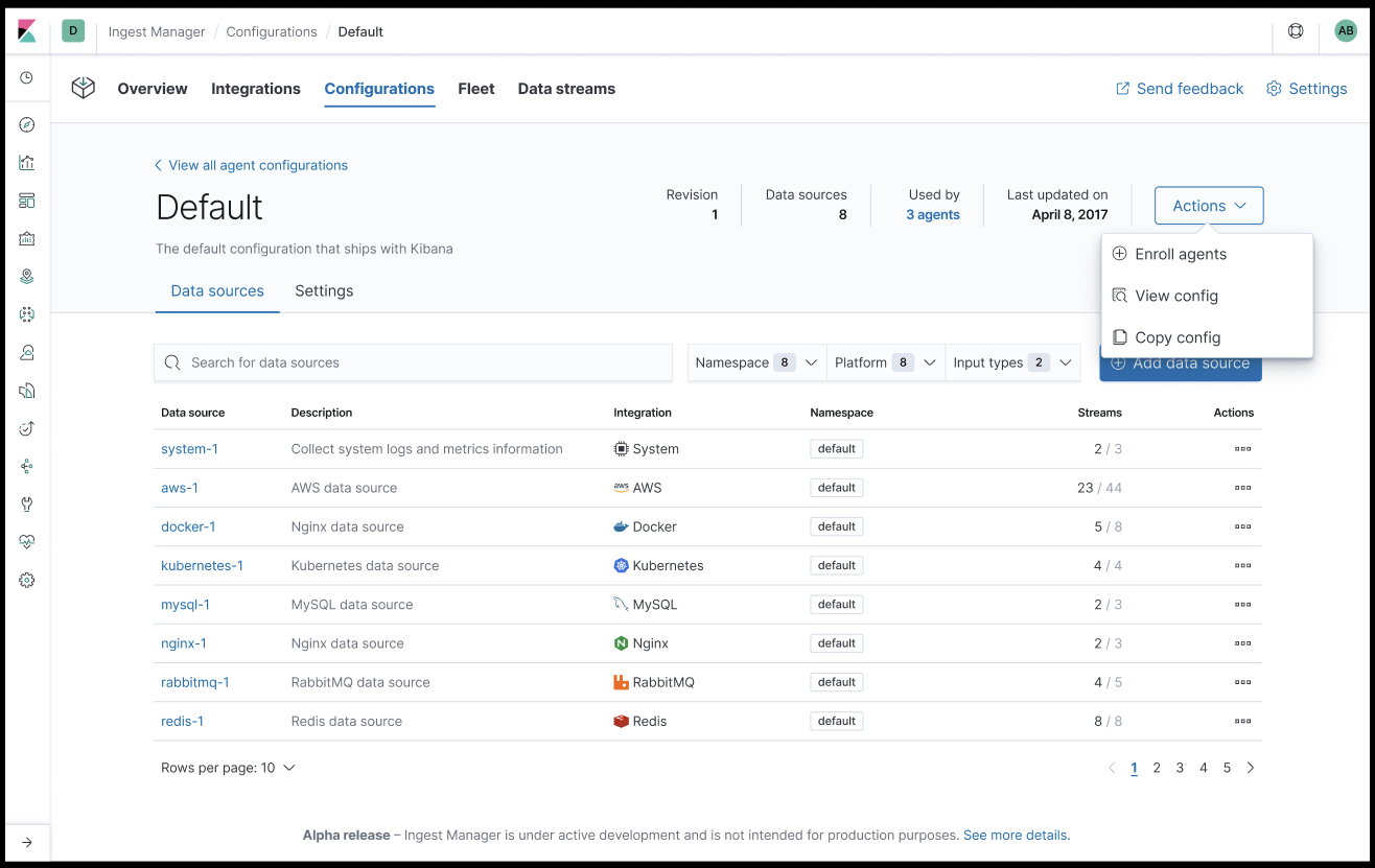 [Ingest Manager] Copy agent config UI · Issue #68155 · elastic/kibana · GitHub