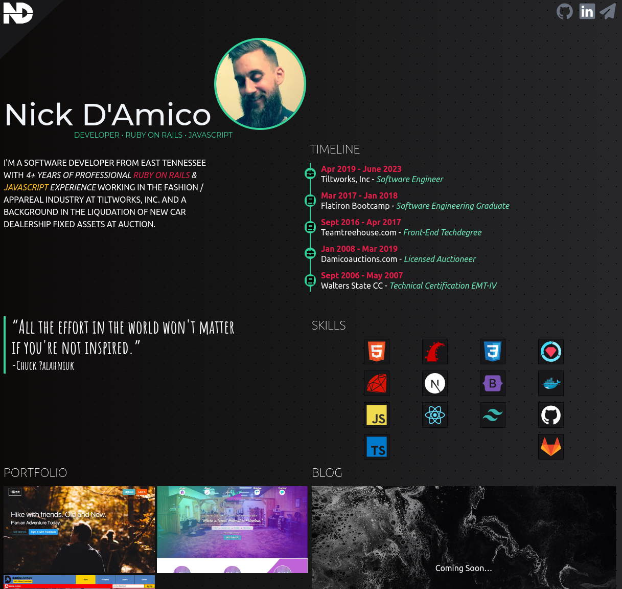 GitHub - Nick-Damico/2023-portfolio-site: Updated 2023 Portfolio site ...