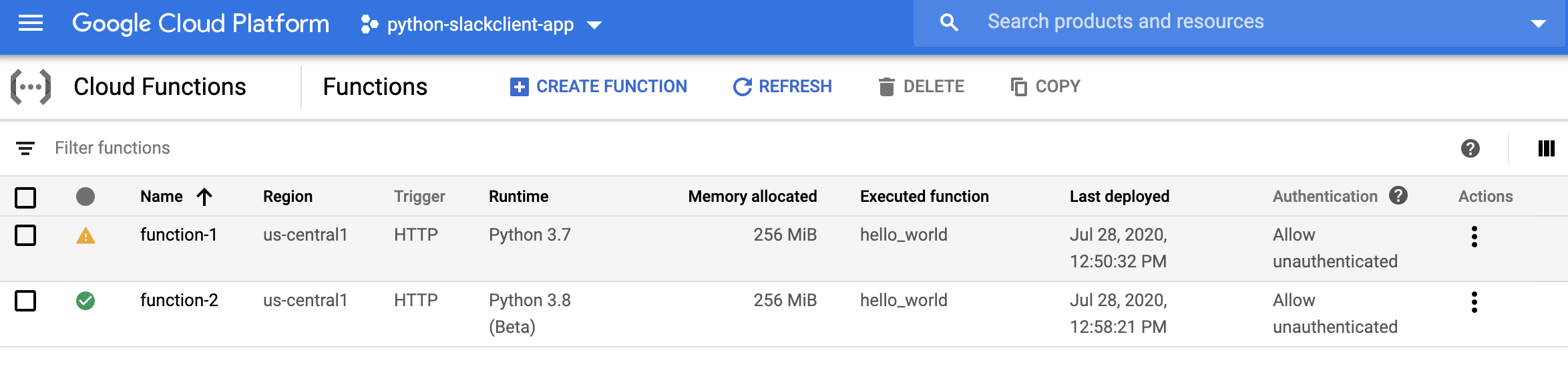 Loading slackclient fails in Google Cloud Functions (Python 3.7) · Issue #764 · slackapi/python ...