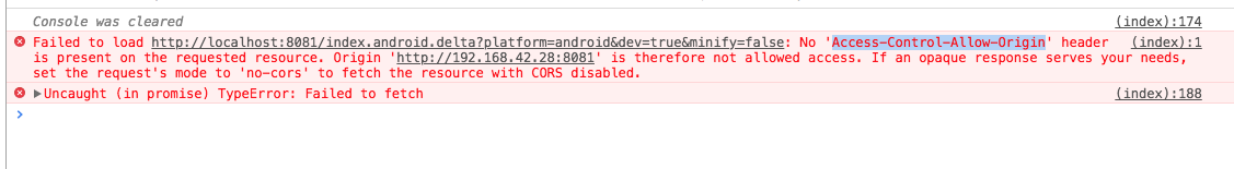 Remote debug CORS issue · Issue #18006 · facebook/react-native · GitHub