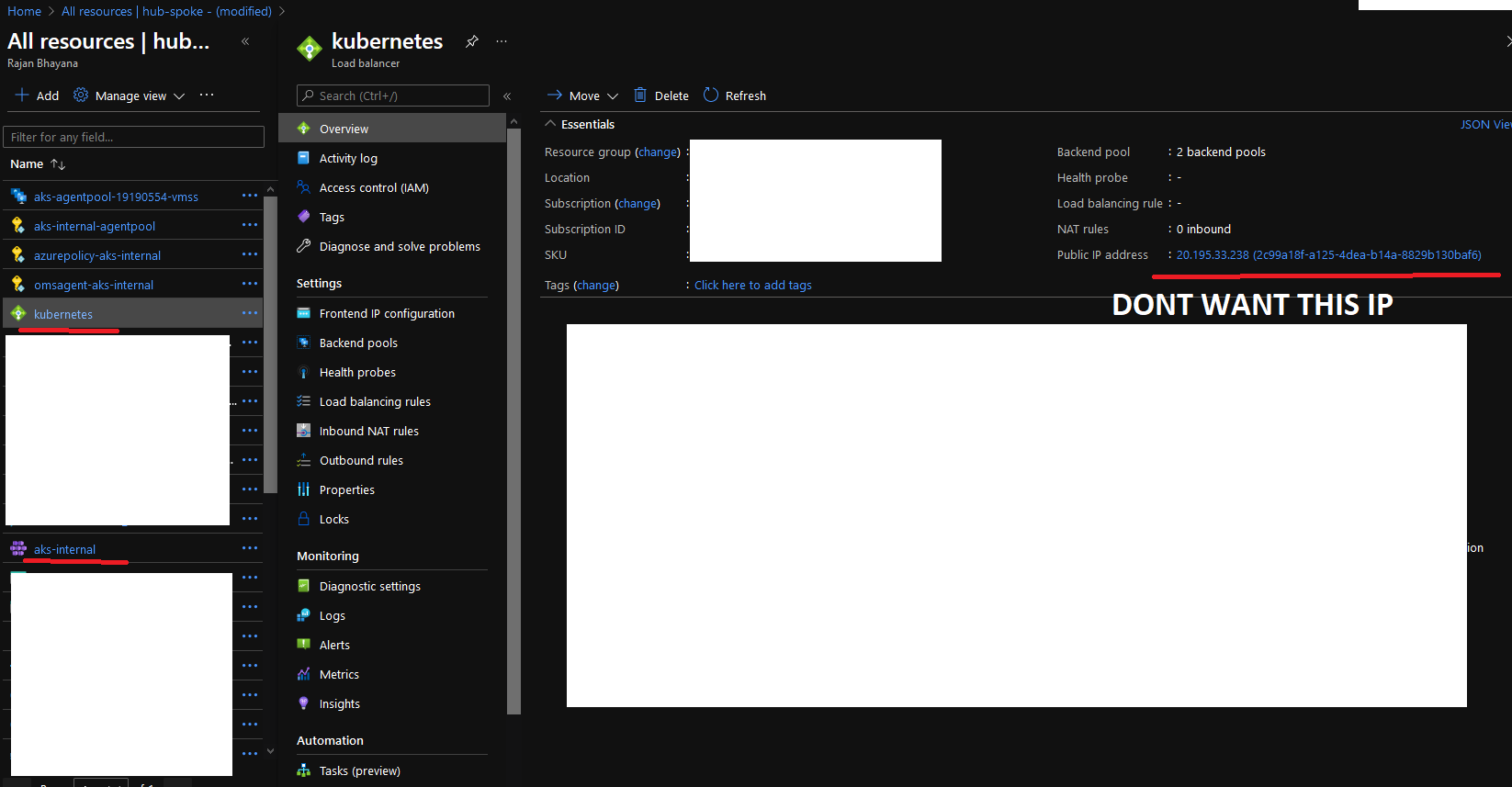 Private Cluster Loadbalancer Creating Public Ip And Snat For Outbound Connections · Issue 4106