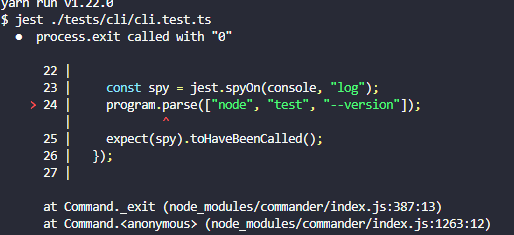 Can not test commands using jest · Issue #1329 · tj/commander.js · GitHub