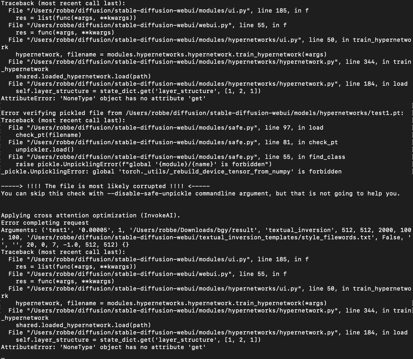 train Hypernetwork error · Issue #375 · TheLastBen/fast-stable ...