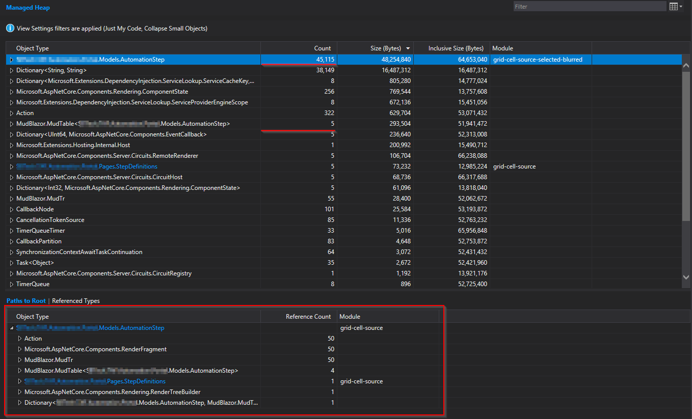 Table element not getting disposed · Issue #1330 · MudBlazor/MudBlazor · GitHub