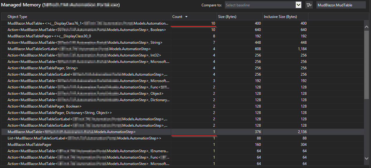 Table element not getting disposed · Issue #1330 · MudBlazor/MudBlazor · GitHub