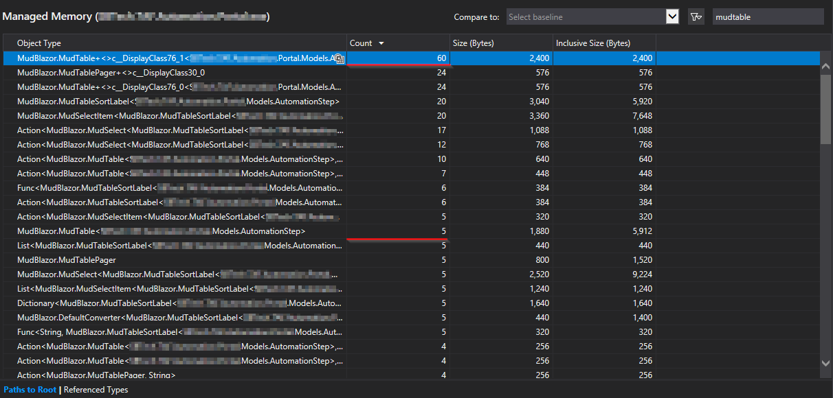 Table element not getting disposed · Issue #1330 · MudBlazor/MudBlazor · GitHub