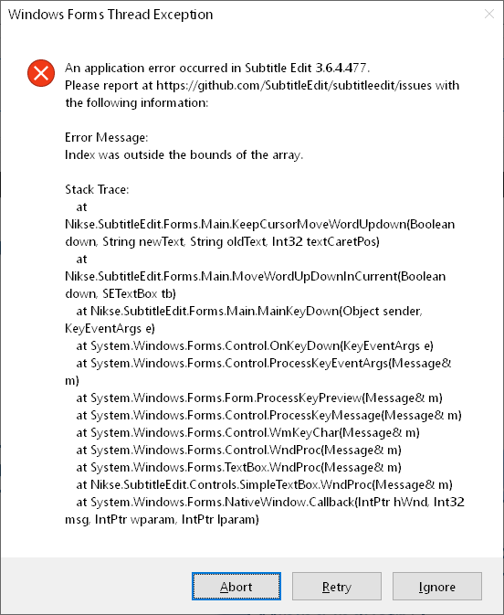 Error On Move Last Word From First Line Down · Issue 5848