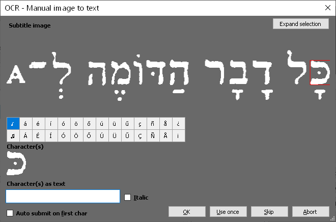 Issue with Hebrew diacritics in OCR · Issue #3944 · SubtitleEdit ...