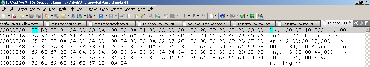 "Set video offset" modifies original and translation subtitle file ...