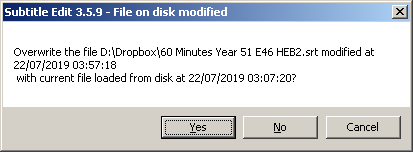 "File on disk modified" dialog appears for no reason · Issue #3666 · SubtitleEdit/subtitleedit ...