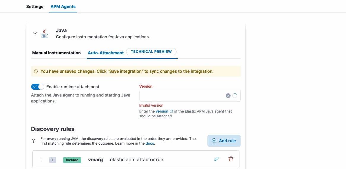 [APM UI] Add dynamic version selection for Java agent integration by ...