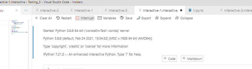 Interactive window suddenly has dupe tabs and loses input box · Issue ...