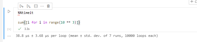 %%timeit cell magic not working · Issue #6736 · microsoft/vscode-jupyter · GitHub