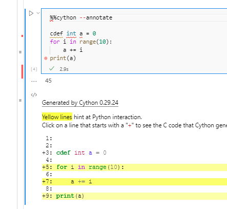 Cython code outcome is not displayed · Issue #7192 · microsoft/vscode-jupyter · GitHub