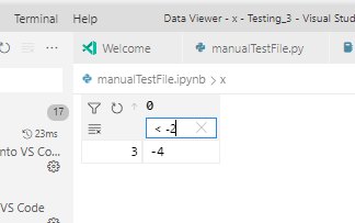 Data viewer filter does not allow negative values · Issue #6869 ...