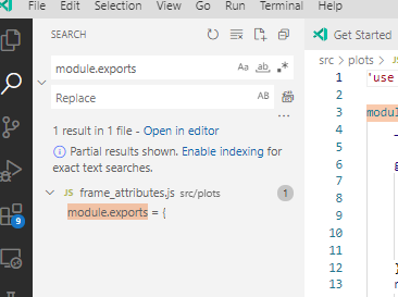 Searching after canceling the index download only searches open files ...