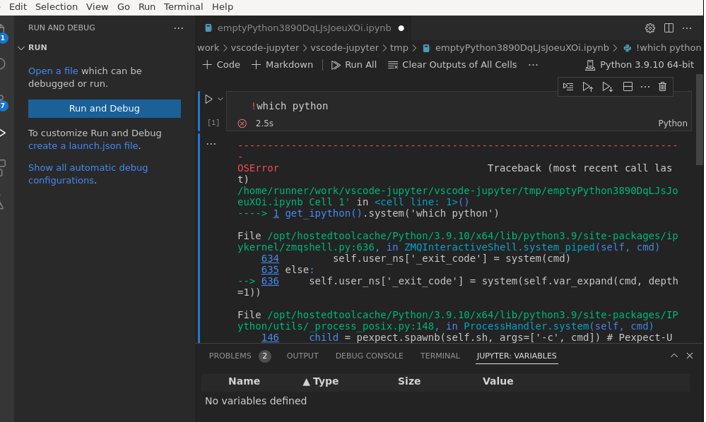 test "!python should point to the Environment" is failing · Issue #9193 ...