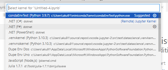 Active Interpreter is no longer selected as the preferred kernel · Issue #9718 · microsoft ...