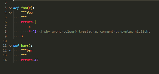 Wrong Code Color Syntax Highlighting Due To Docstring · Issue 3556 · Microsoftpylance Release