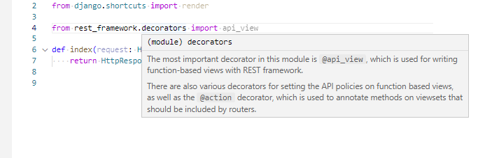 Pylance Cant Detect Django Rest Framework When Using Environment · Issue 3736 · Microsoft 1755