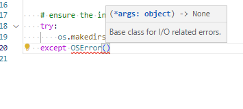 Auto parens happens for except clauses · Issue #3969 · microsoft/pylance-release · GitHub
