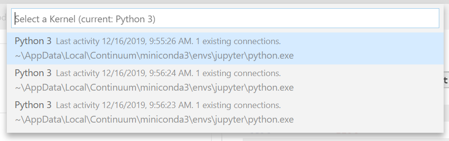 On a remote server, the restart session shows up as an already running ...
