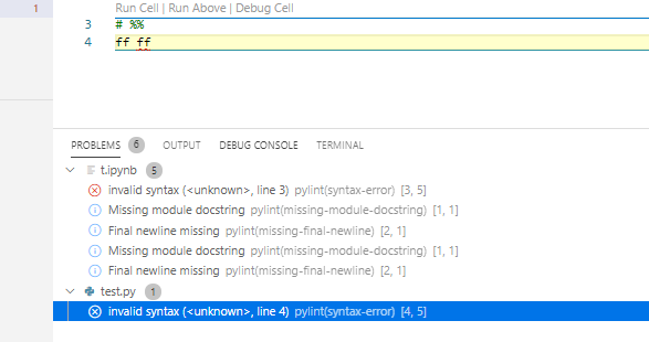 Problems inside of notebook cells are not highlighted while navigating through problem list ...