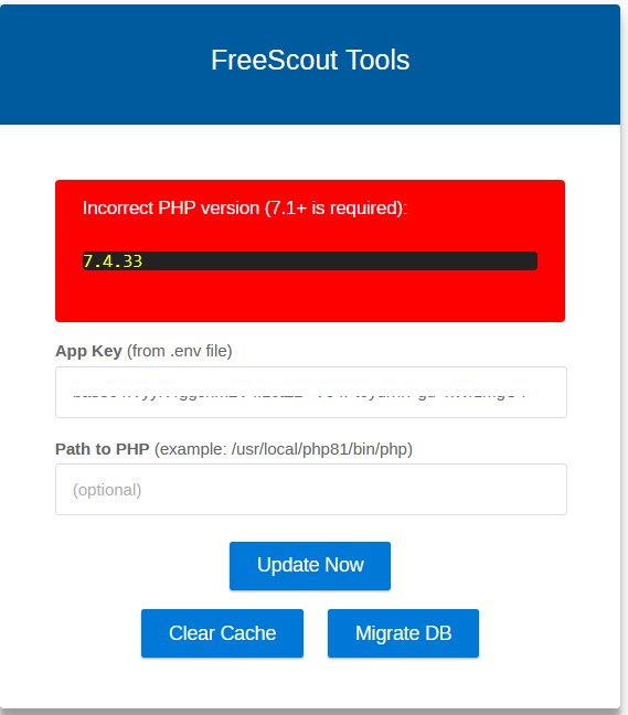 Incorrect Php Version On Toolsphp Update · Issue 3162 · Freescout Helpdeskfreescout · Github 