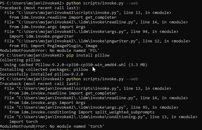 Modules Missing After Putting Computer To Sleep Modulenotfounderror No Module Named Pil