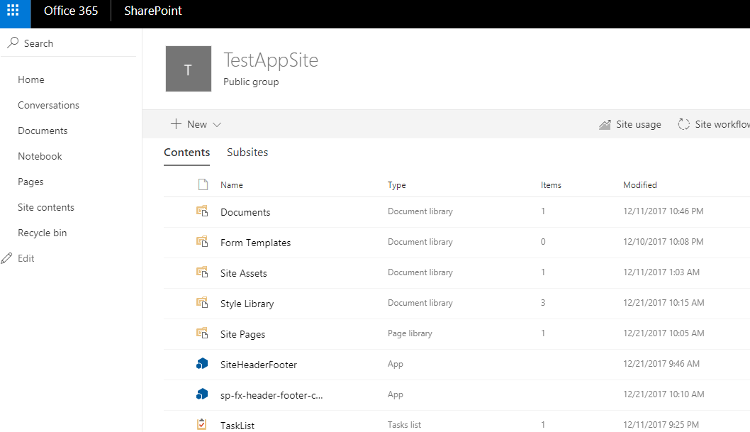 Header and Footer not coming in Modern Pages · Issue #1 · dannyjessee/SPFxHeaderFooter · GitHub