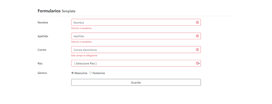 GitHub - aweisserv/angular-reactive-forms: Formularios por métodos Template y Reactivos con Angular