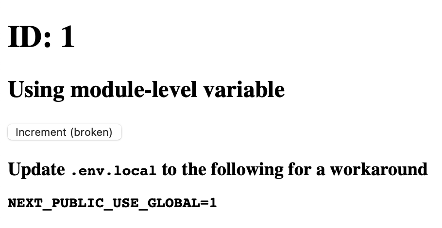 Module-level "use server" creates a separate bundle for imports of the ...