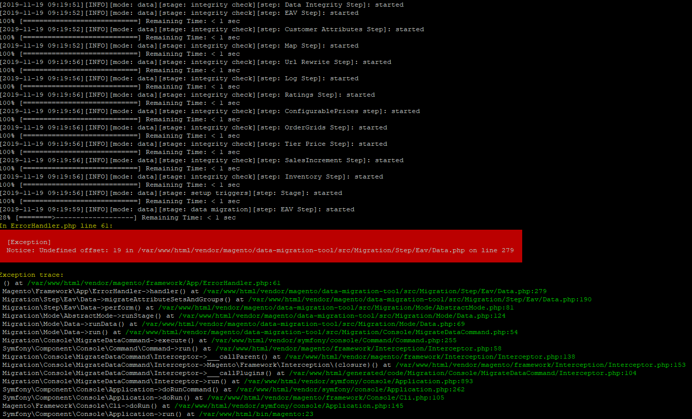 Undefined offset: 19 in EAV/Data.php on line 279 1.9.0.1 os-os 2.3.2 · Issue #742 · magento/data ...