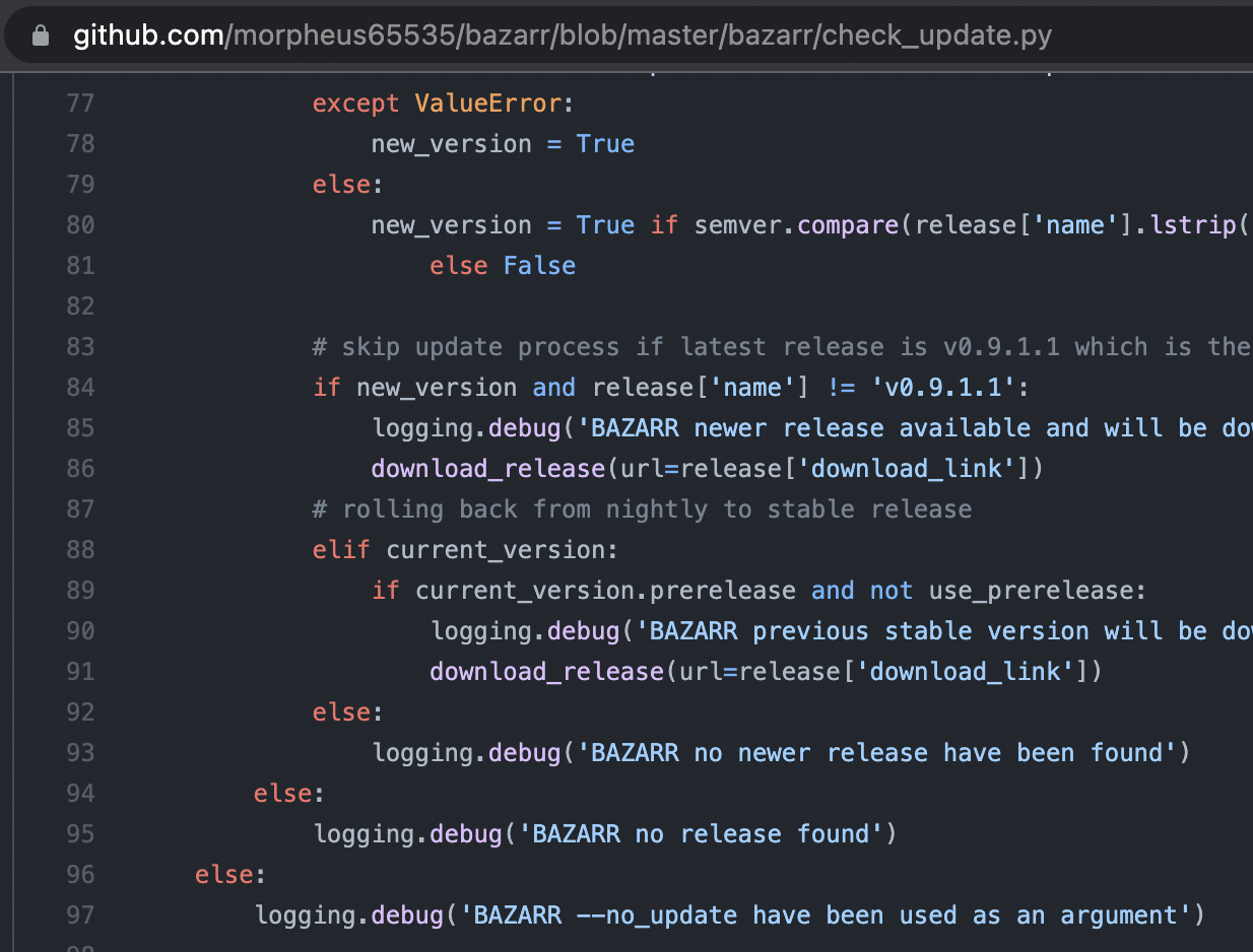 Error trying to get releases from Github. Http error. · Issue #1625 · morpheus65535/bazarr · GitHub