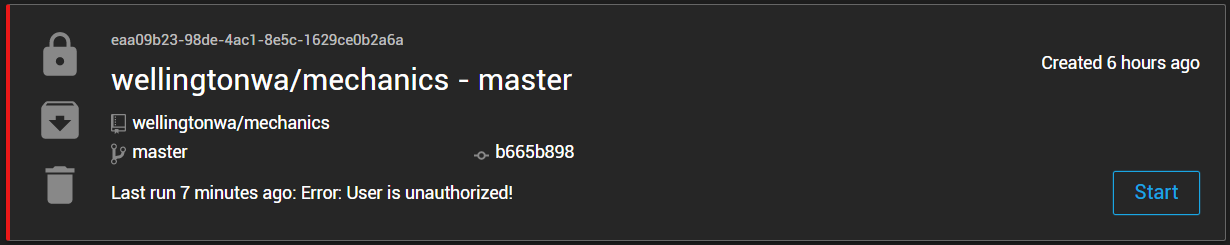 Error when starting workspace. User is unauthorized! · Issue #997 · gitpod-io/gitpod · GitHub