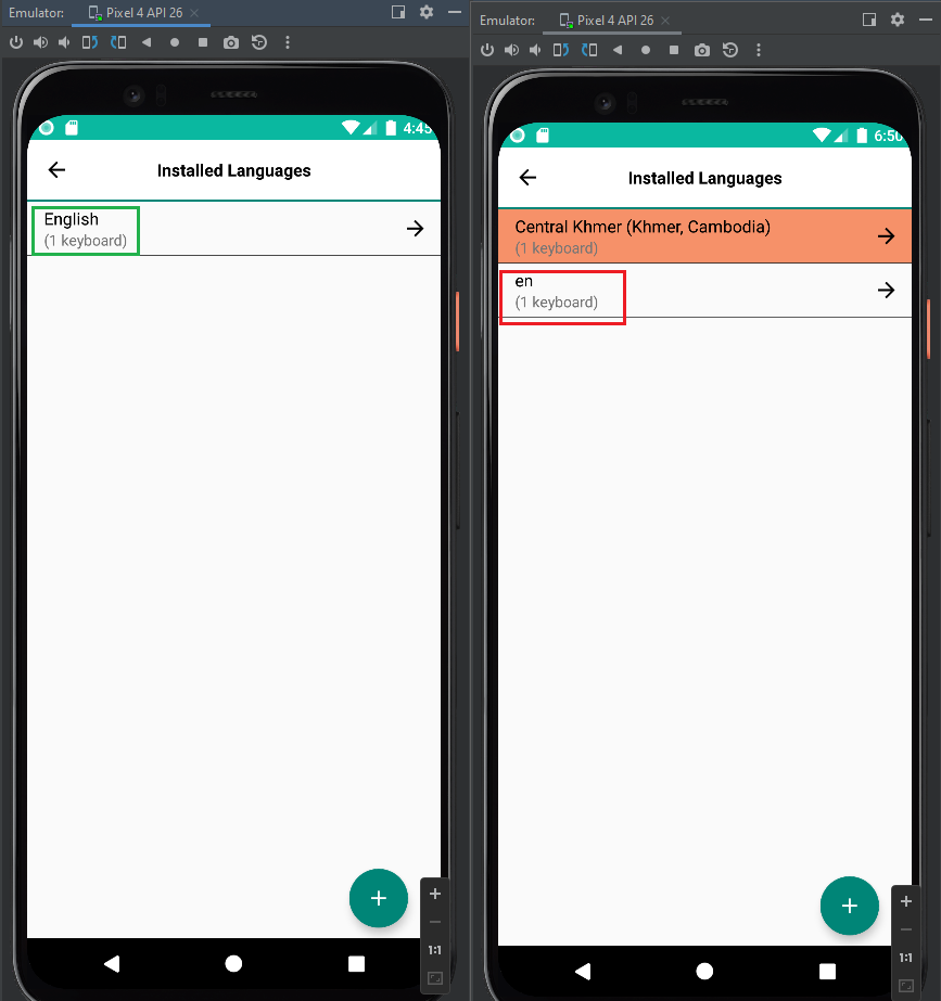 bug(android): Language name 'English' has been changed into 'en' in Installed Languages menu ...