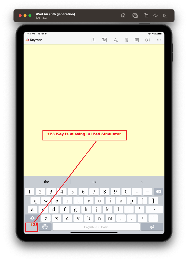 bug(iOS): 123 key is missing in English-US Basic Keyboard in iPad ...